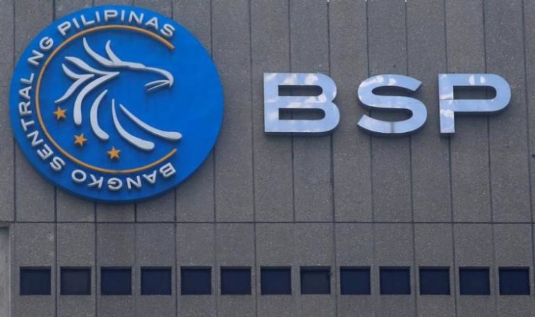 A logo of Bangko Sentral ng Pilipinas is seen at their main building in ...