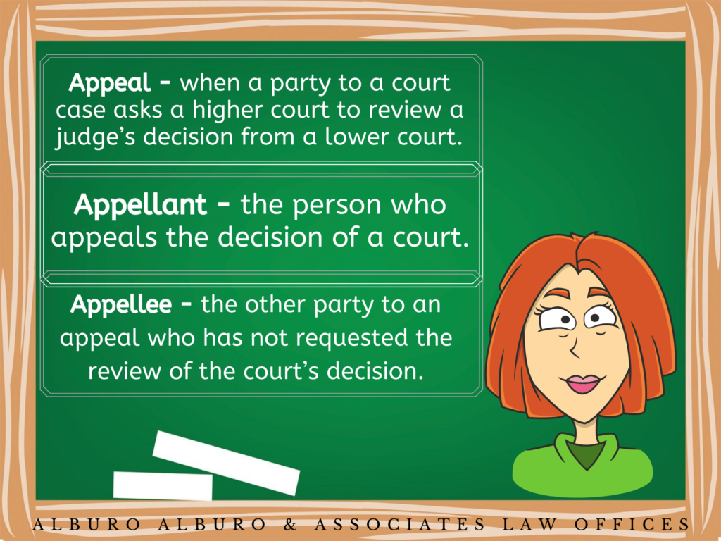 APPEAL, APPELLANT, APPELLEE - ALBURO ALBURO AND ASSOCIATES LAW OFFICES