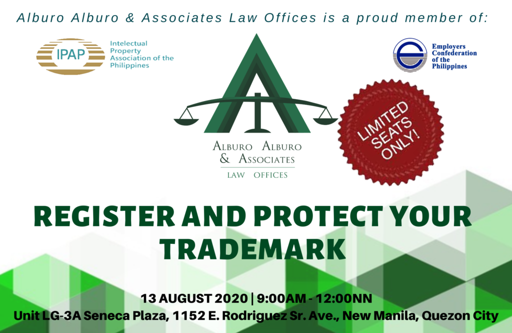 REGISTER AND PROTECT YOUR TRADEMARK - ALBURO ALBURO AND ASSOCIATES LAW ...