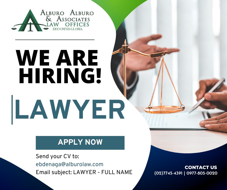 Careers - ALBURO ALBURO AND ASSOCIATES LAW OFFICES