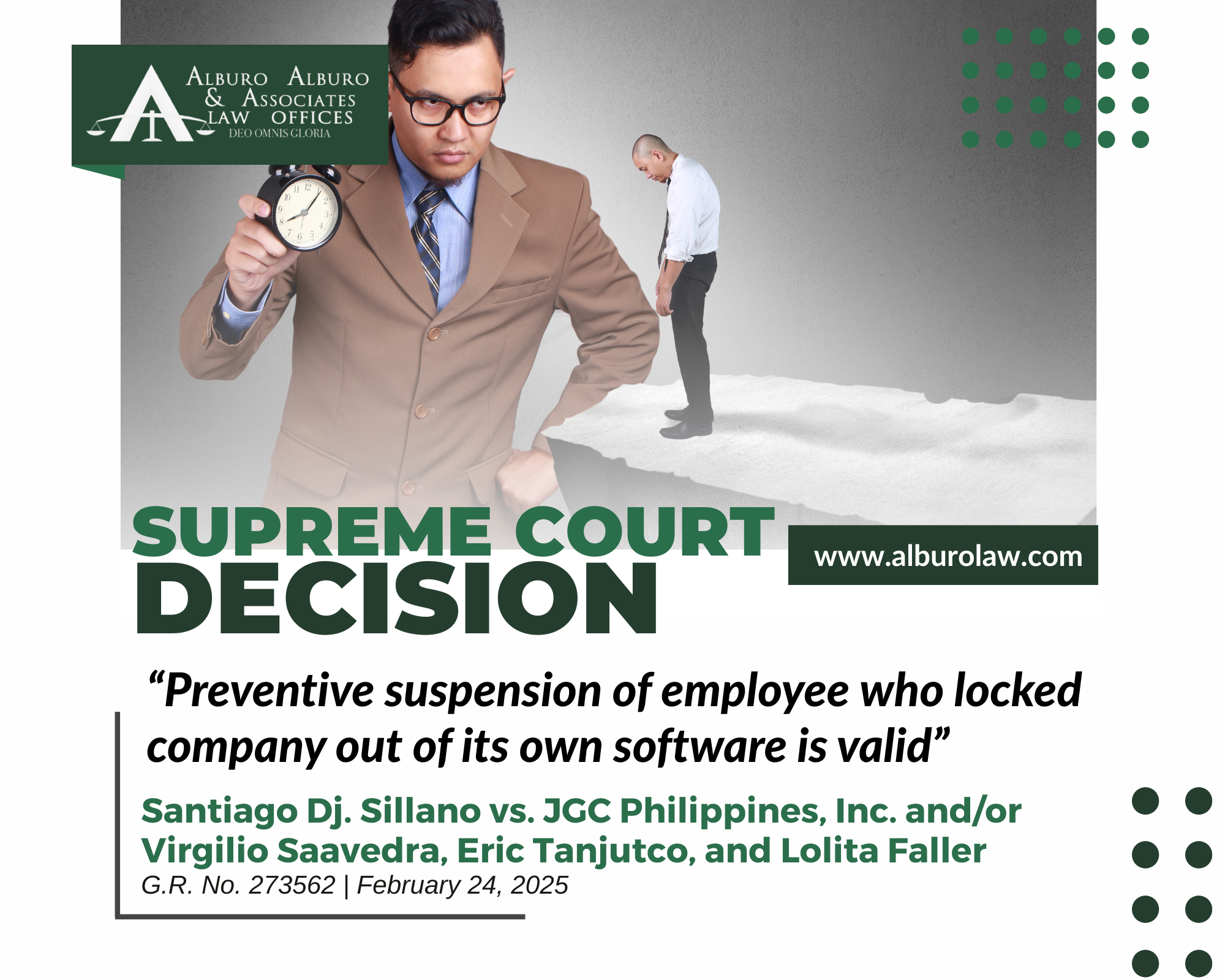 The Supreme Court decides: Preventive suspension of employee who locked ...